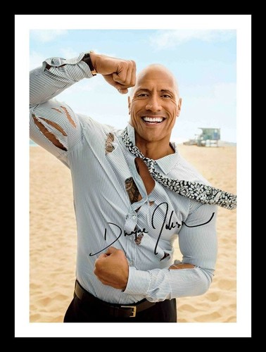 Dwayne Johnson - The Rock Autograph Signed & Framed Photo | eBay