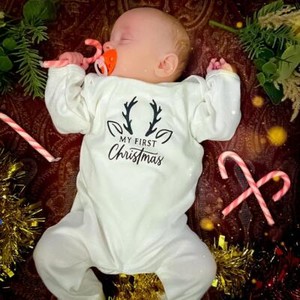 babys first christmas baby grow products for sale | eBay