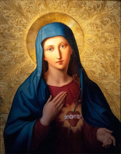 Golden Heart of Mary 8x10 Colorful Print NEW! Catholic Faith Virgin ...