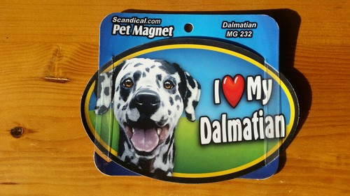 Scandical I Love My Dog Laminated Car Pet Magnet 4" x 6" Dalmatian | eBay
