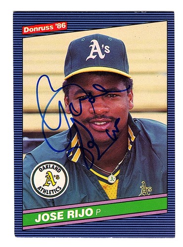 Jose Rijo Autograph On a 1986 Donruss - Oakland Athletics (Read ...