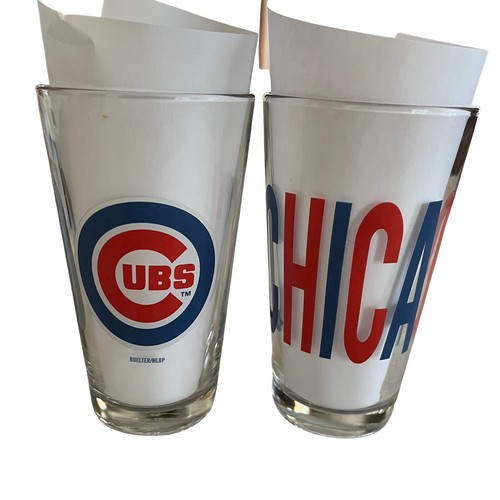 Chicago Cubs MLB Baseball Logo Pint Glass Boelter/MLBP Lot of 2 | eBay