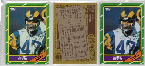 1986 TOPPS FOOTBALL 90 LEROY IRVIN RAMS | eBay