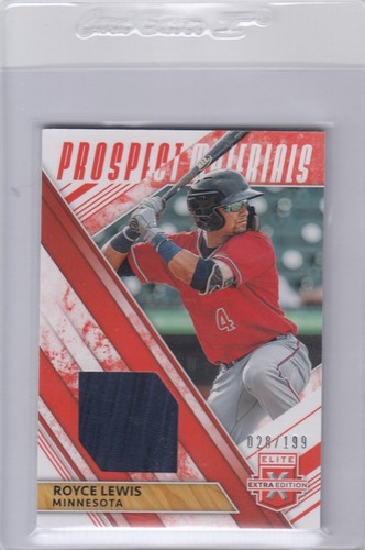 2019 PANINI ELITE ROYCE LEWIS MINNESOTA TWINS PROSPECT GAME JERSEY ...