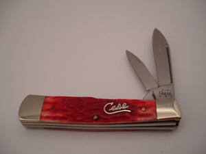 CASE XX USA 62130 RARE 1ST RUN SILVER SCRIPT GUNSTOCK KNIFE RED BONE ...