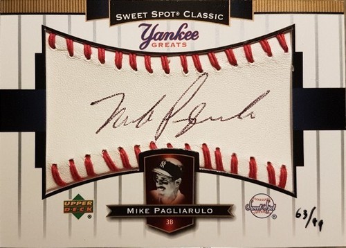 2003 UD Sweet Spot Classic Yankees Greats Mike Pagliarulo Autograph | eBay