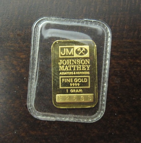 Vintage 1 Gram Gold Bar JM Johnson Matthey 9999 Fine Sealed #C2633 | eBay