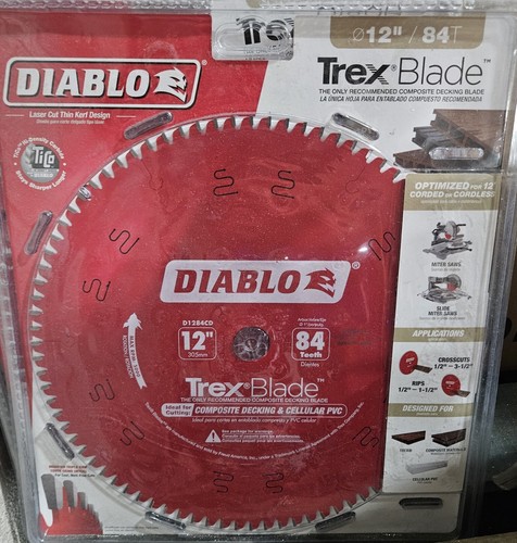 Diablo 12" saw blade Trex, Composite, PVC, 84 teeth | eBay