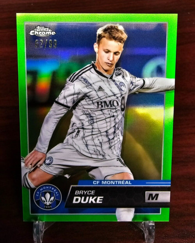2023 Topps Chrome MLS BRYCE DUKE NEON GREEN LAVA REFRACTOR 62/99 #159 ...