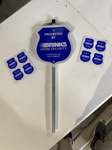 Brinks Home Security Yard Sign And Stickers 683405216551| eBay