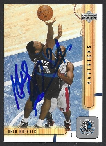 Greg Buckner 2001-02 Upper Deck #260 IP autograph signed card | eBay