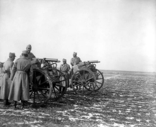 Romanian soldiers with maxim guns 1915 Historic Old Photo | eBay