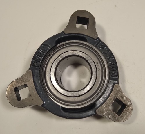 1 PEER F3X206 Hc206-19 3-bolt Triangle Flange Bearing NNB Make OFFER ...