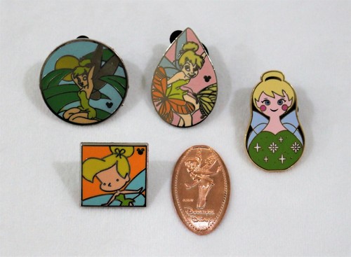 Disney Trading Pin Lot Of 4 Tinkerbell Pins Hidden Mickey + 1 Pressed ...