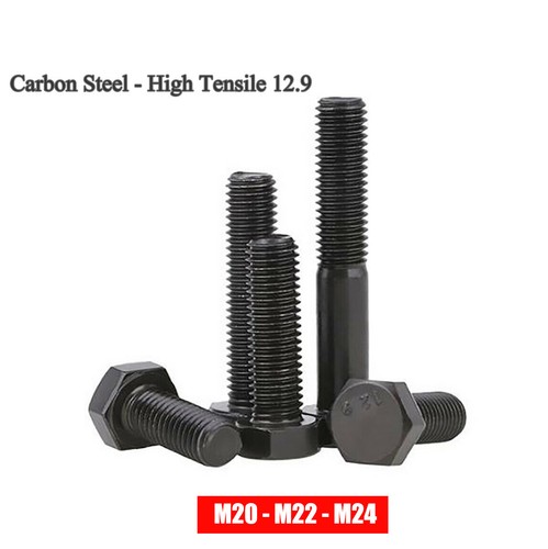 M20 M22 M24 Hexagon Head Set Screws Hex Bolts DIN 933 High Tensile 12.9 ...