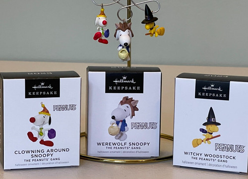 Hallmark 2022 WEREWOLF SNOOPY 2023 CLOWNING AROUND SNOOPY 2024 WITCHY ...