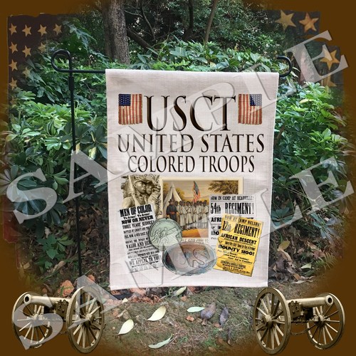 USCT United States Colored Troops Civil War themed linen garden/yard ...