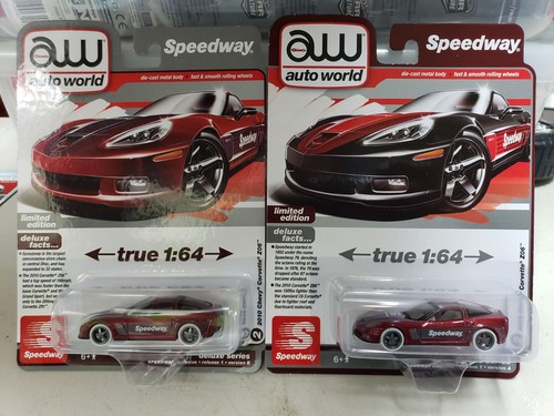 New Auto World Speedway 2010 Chevy Corvette Z06 Ultra Red Pair. Both ...