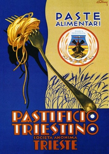 PASTA Italian Spaghetti Kitchen Art Vintage Italy Food Ad Poster Repro ...