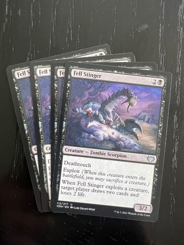 MTG - Fell Stinger X4 - Innistrad: Crimson Vow - 112/277 - Regular ...