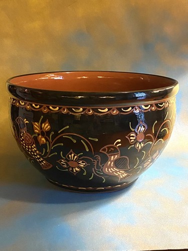 Extraordinary Breininger Pottery Redware X-Large Bowl G. Zieber W ...