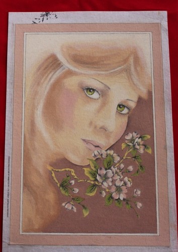 vintage COMPLETED HOBBYTEX Picture of a Young Lady (350mm x 480mm ...