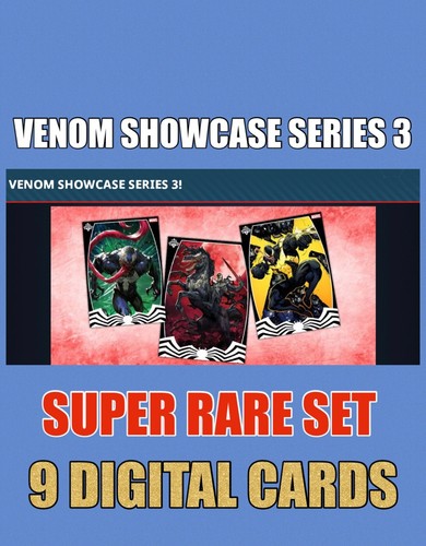 TOPPS SHOWCASE VENOM SERIES 3 SUPER RARE 9 CARD SET TOPPS MARVEL ...