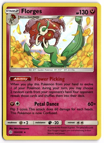 Pokemon TCG Florges 152/236 SM - Cosmic Eclipse Holo Rare NM | eBay