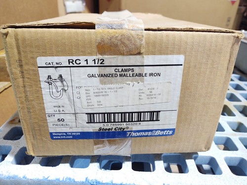 (50 PCS NEW) RC 1-1/2 Conduit Beam Clamp Hanger Right Angle, Steel City ...