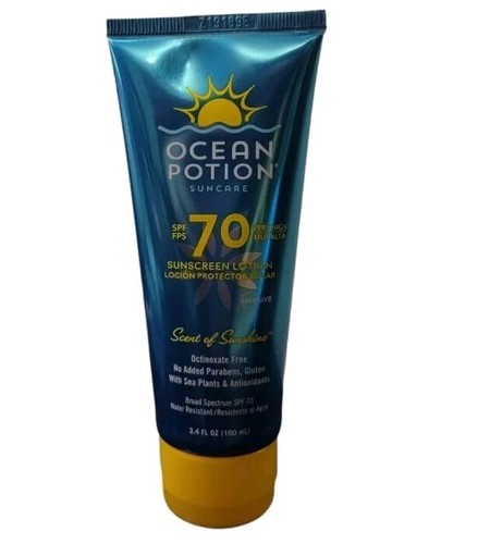 OCEAN POTION Sunscreen Lotion SPF 70 Scent of Sunshine 6.8oz Water ...