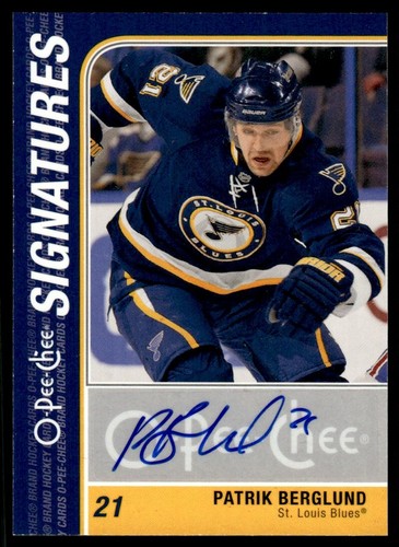 2011-12 O-Pee-Chee Signatures Patrik Berglund Auto St. Louis Blues #OS ...