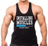 Men's Buff Jesus Muscle Black T-Shirt Tank Top Gym Workout Fitness ...