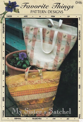 Favorite Things Pattern Designs- My Sister's Satchel 045 Sewing Pattern ...
