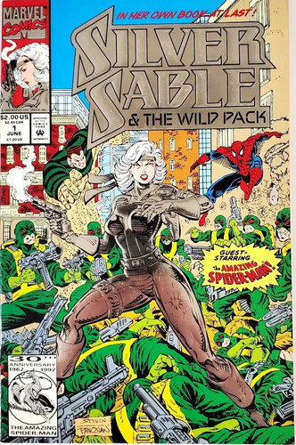 SILVER SABLE - #1 - 1992 Marvel Comics - FOIL COVER - Direct Edition ...