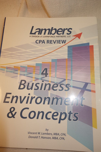 Lambers CPA Review 4 Business Environment & Concepts | eBay