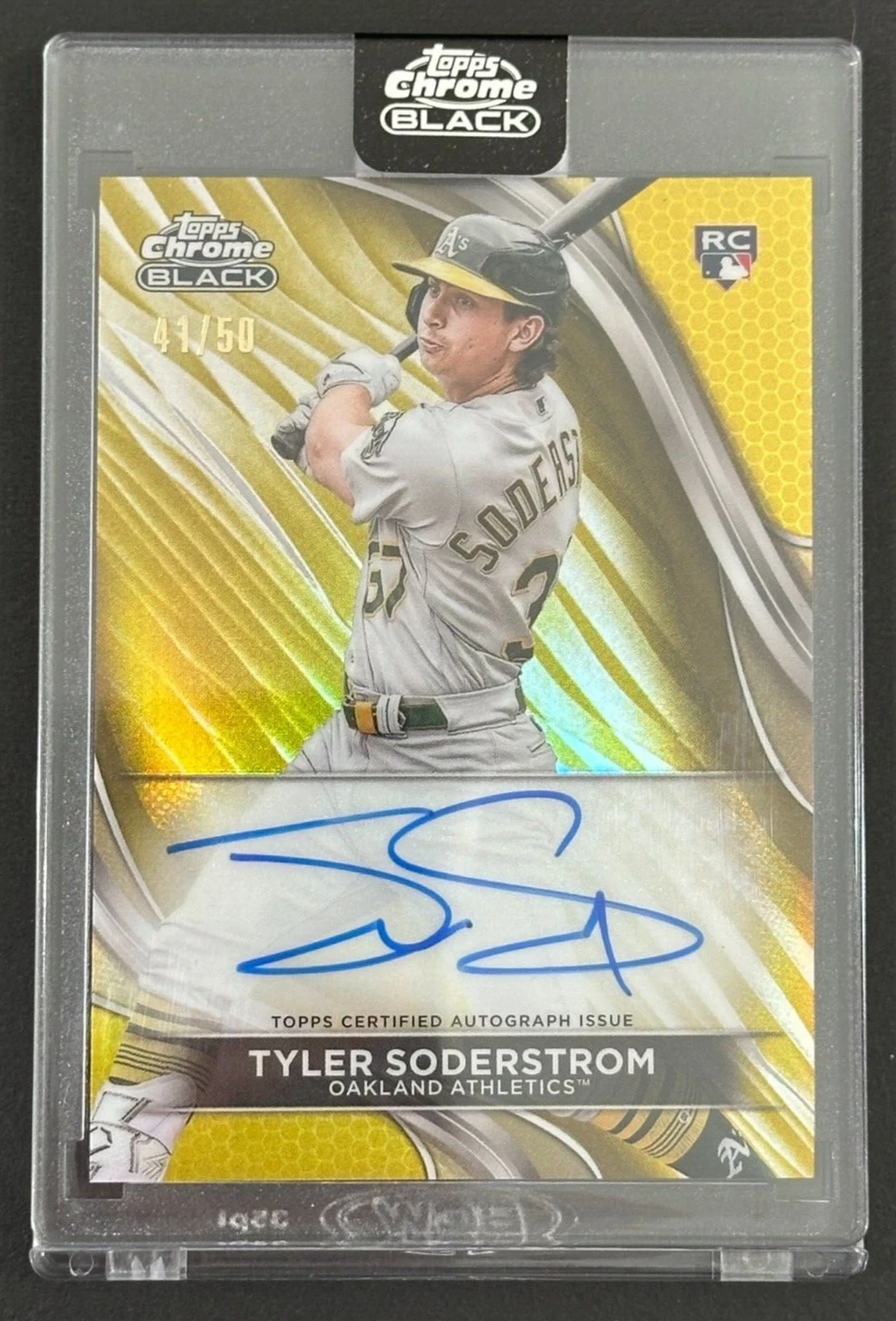 Tyler Soderstrom 2024 Topps Chrome Black #CBA-TS Autographs - Gold ...