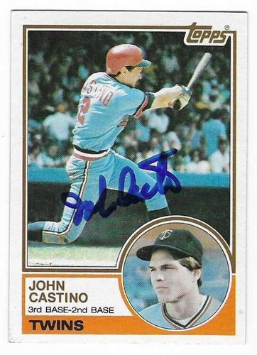 JOHN CASTINO 1983 TOPPS AUTOGRAPHED SIGNED # 93 MINNESOTA TWINS | eBay
