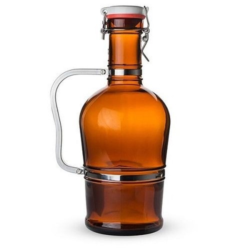 2 Liter German Glass Growler (64 oz) - Flip-Top Swing Top Growler ...
