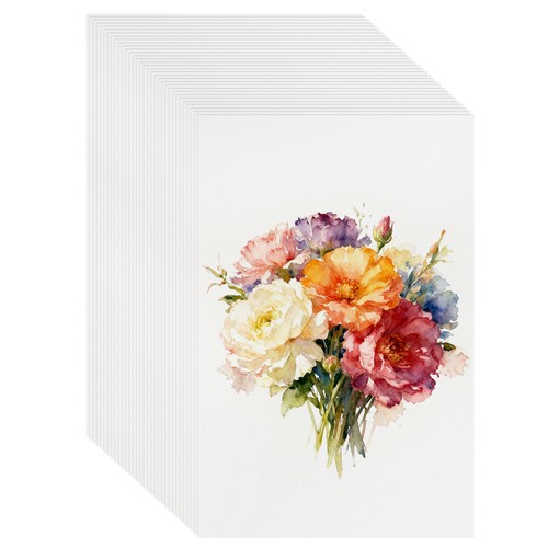 52 Pcs Watercolor Paper 6x9 Inch 74lb/200gsm Straight Corner Drawing ...