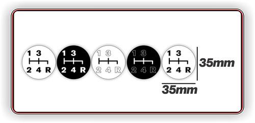 Sticker Custom 4 Speed Manual H Pattern Gear Knob Shifter Import Hilux ...