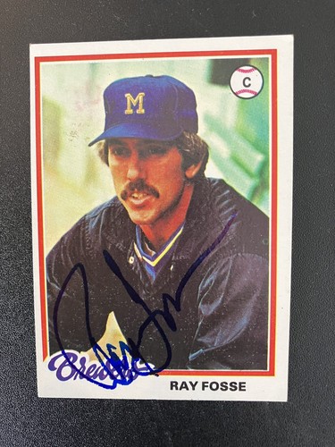 1978 Topps Ray Fosse Autographed Card, Auto, Milwaukee Brewers ...
