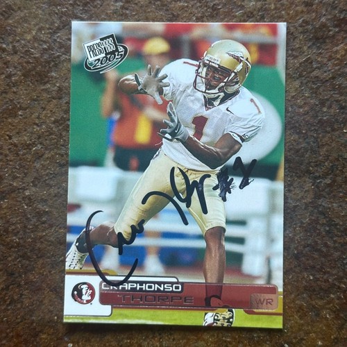 Craphonso Thorpe Signed Rookie Card 2005 Press Pass #28 Chiefs, Florida ...