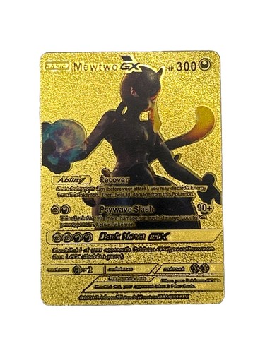Mewtwo GX Gold Foil Textured Display Pokémon Card NM/M | eBay