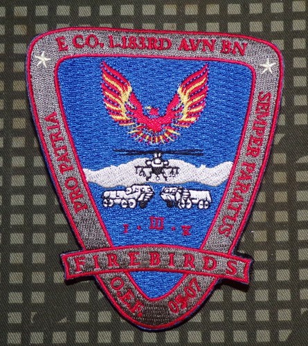 US Army E Co, 1st Battalion, 183rd Aviation Regiment Firebirds hook ...