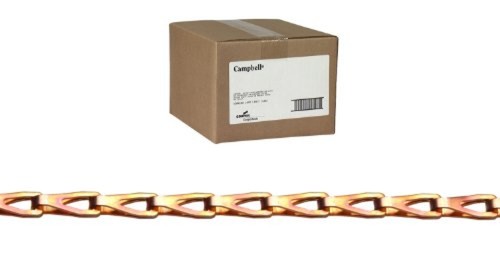 Campbell 0880844 Low Carbon Steel Sash Chain with Fixtures, Copper Glo ...