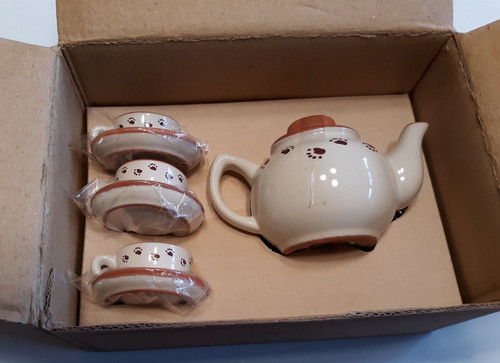 Boyds Bear Caitlins Tea Set Bearware Potteryworks 2000...NEW | eBay