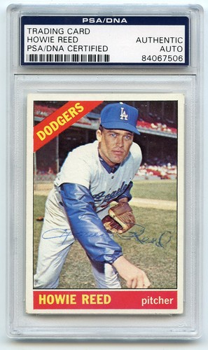 HOWIE REED Signed 1966 Topps #387 Dodgers PSA/DNA Encapsulated | eBay