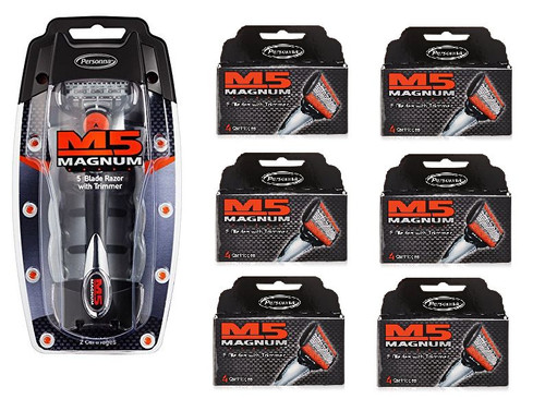 Personna M5 Magnum System Handle with Tray and 26 Refill Cartridges | eBay