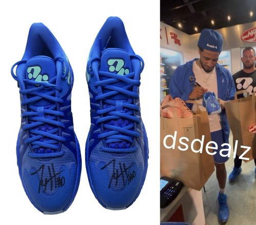 Signed Autograph Tyrese Haliburton PUMA Hali 1 Opal Blue Shoe Pacers ...