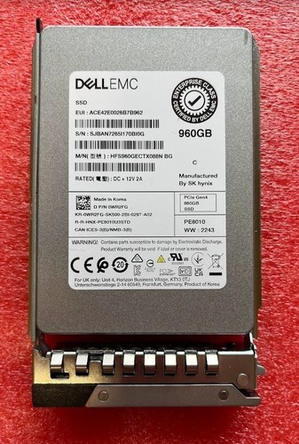 Dell WR2FG 960GB TLC NVMe 2.5" Gen4 x4 RI SSD | Hynix HFS960GECTX088N ...